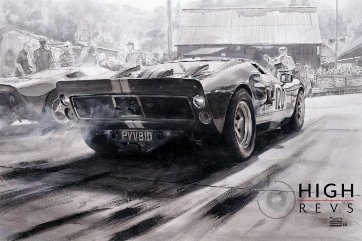 GT40 - Motorsport Art Prints by Keith Burns - High Revs Studio