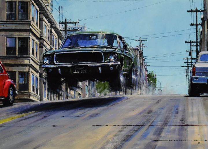 BULLITT GIVES CHASE - Limited Art Prints by Nicholas Watts - High Revs ...