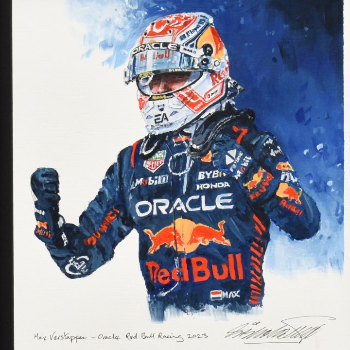 MAX VERSTAPPEN - Original Painting by Nicholas Watts - High Revs Studio