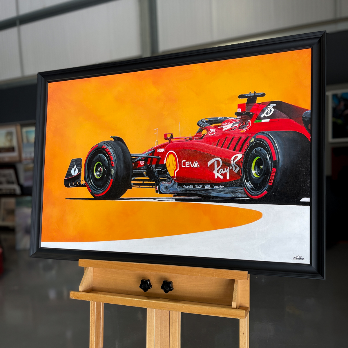 Charles Leclerc 2022 F1 Original Painting by James Stevens - High Revs ...