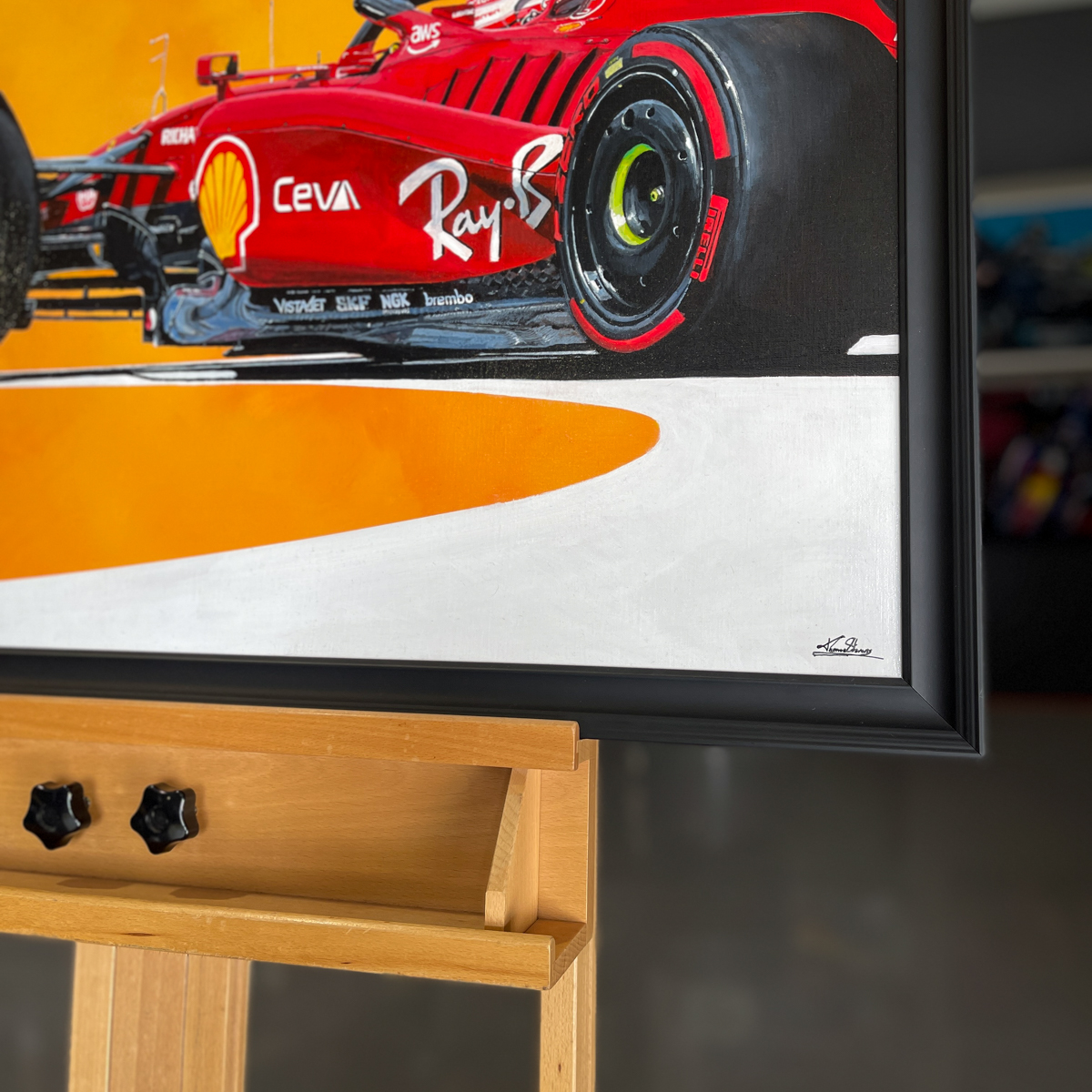 Charles Leclerc 2022 F1 Original Painting by James Stevens - High Revs ...