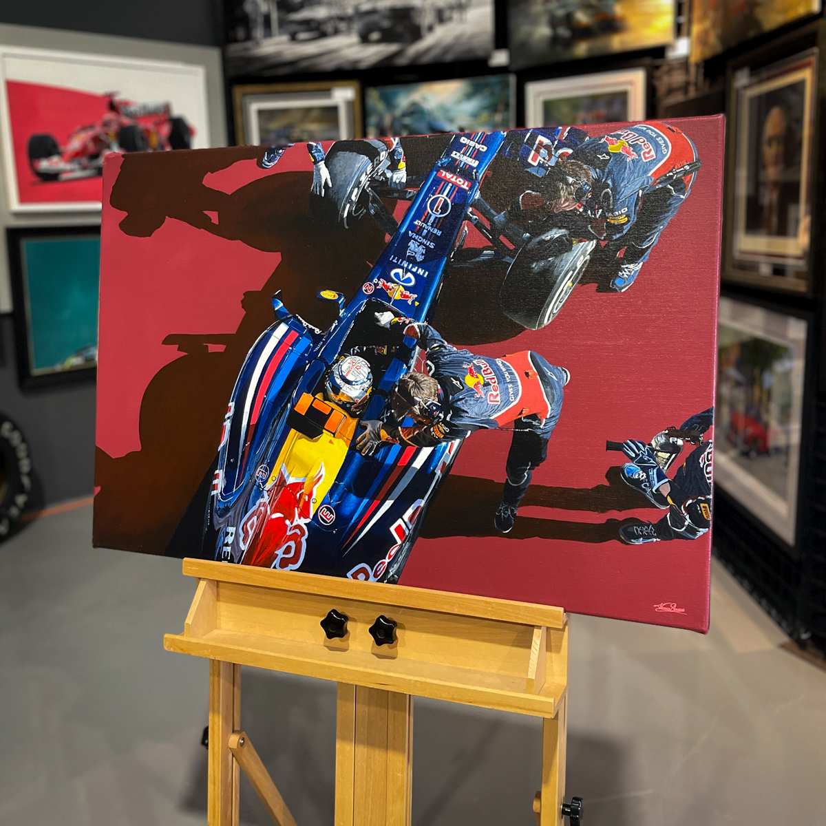 Sebastian Vettel 2012 F1 Original Painting by James Stevens - High Revs ...