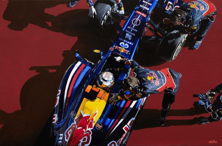 SEBASTIAN VETTEL - Red Bull 2012 F1 Limited Art Prints by James Stevens ...