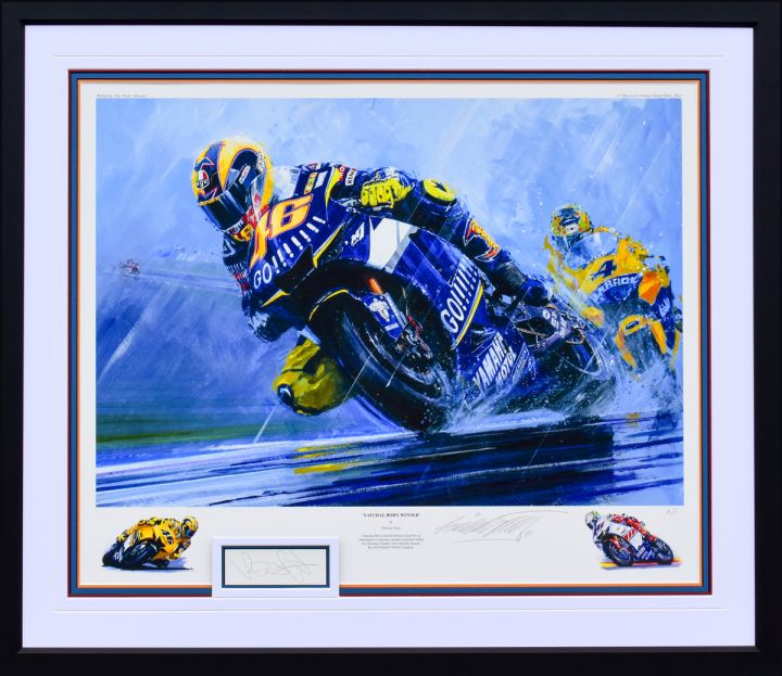 NATURAL BORN WINNER - Valentino Rossi - Framed Art Print by Nicholas ...