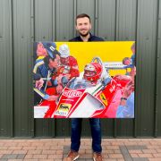 Niki Lauda 1976 F1 Original Painting by James Stevens - High Revs Studio
