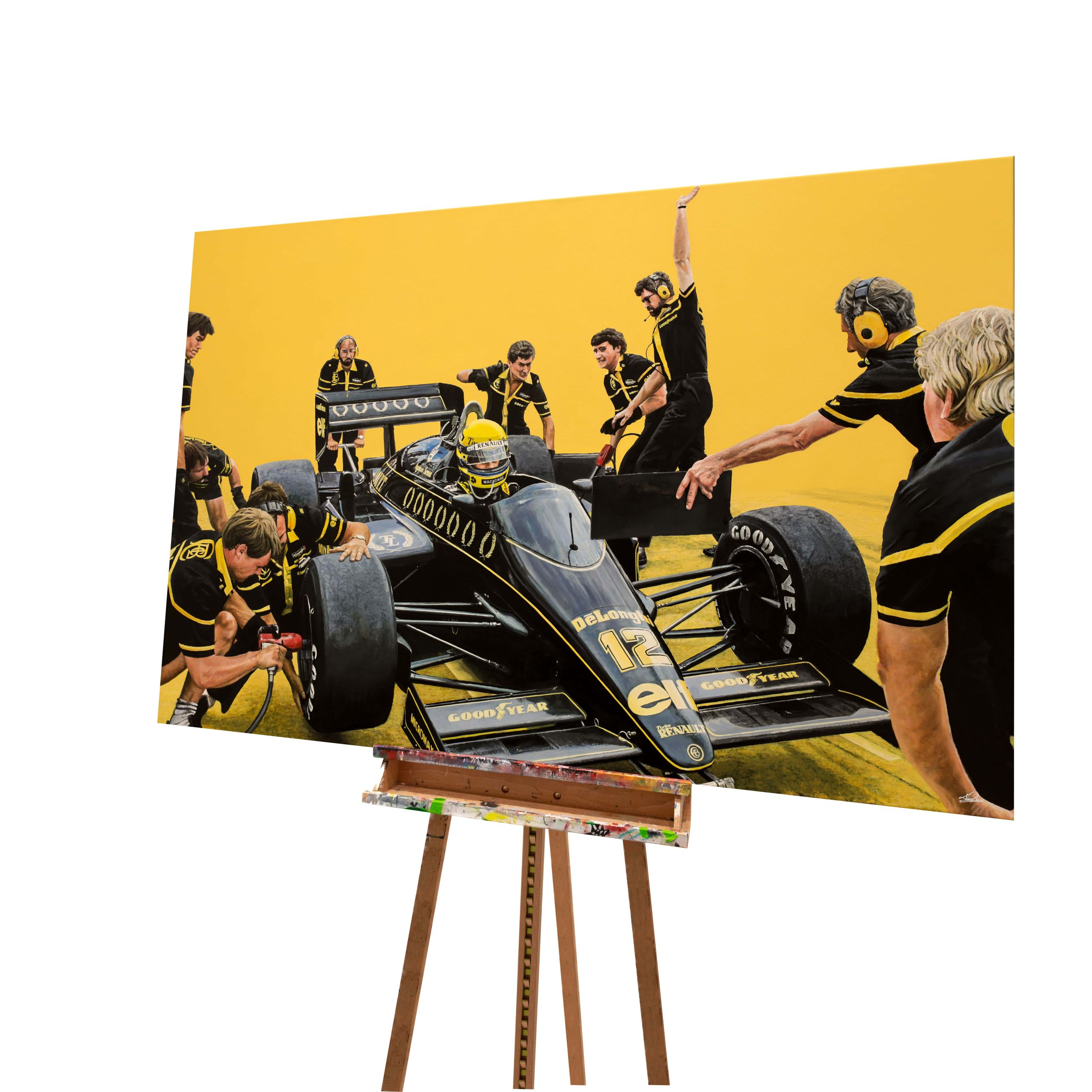 Ayrton Senna 1986 Pit Stop by James Stevens - High Revs Studio