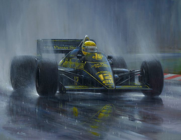 RAIN DANCER - Ayrton Senna Lotus 97T - Art Prints by Paul Dove - High ...