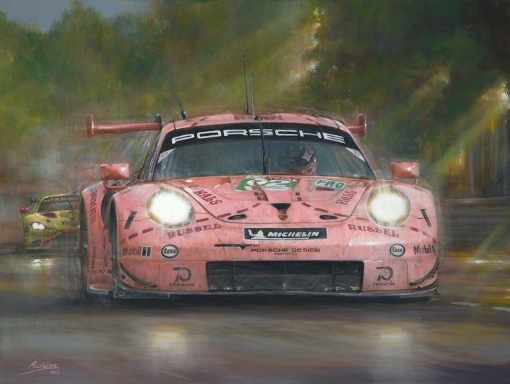 THE PINK PIG - Porsche 911 RSR - 2018 Le Mans GTE-Pro Class Art Prints ...