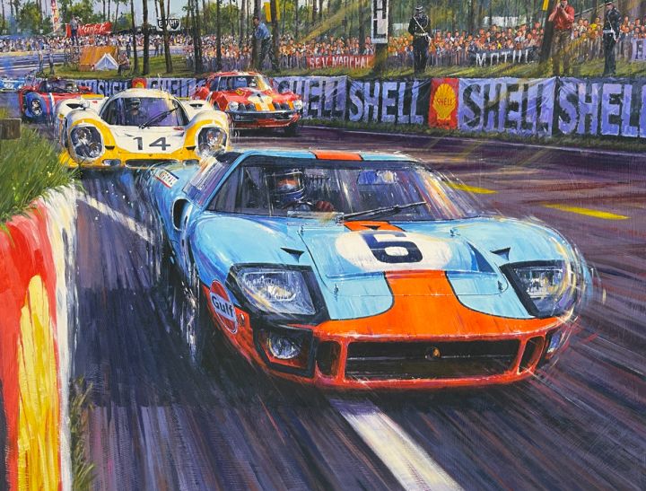 BLUE THUNDER - Le Mans 1969 Gulf-Ford GT40 Limited Art Prints by ...