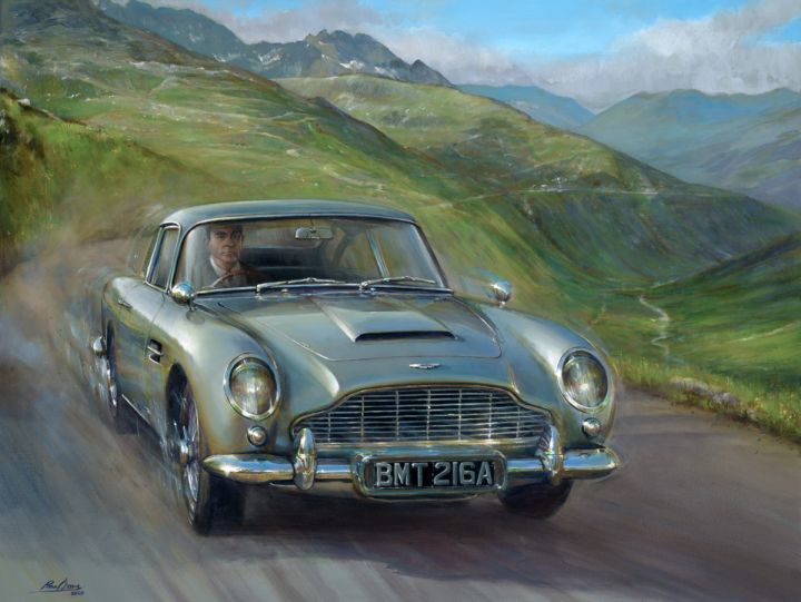 CHASING GOLD - James Bond Aston Martin DB5 - Original Painting & Art ...