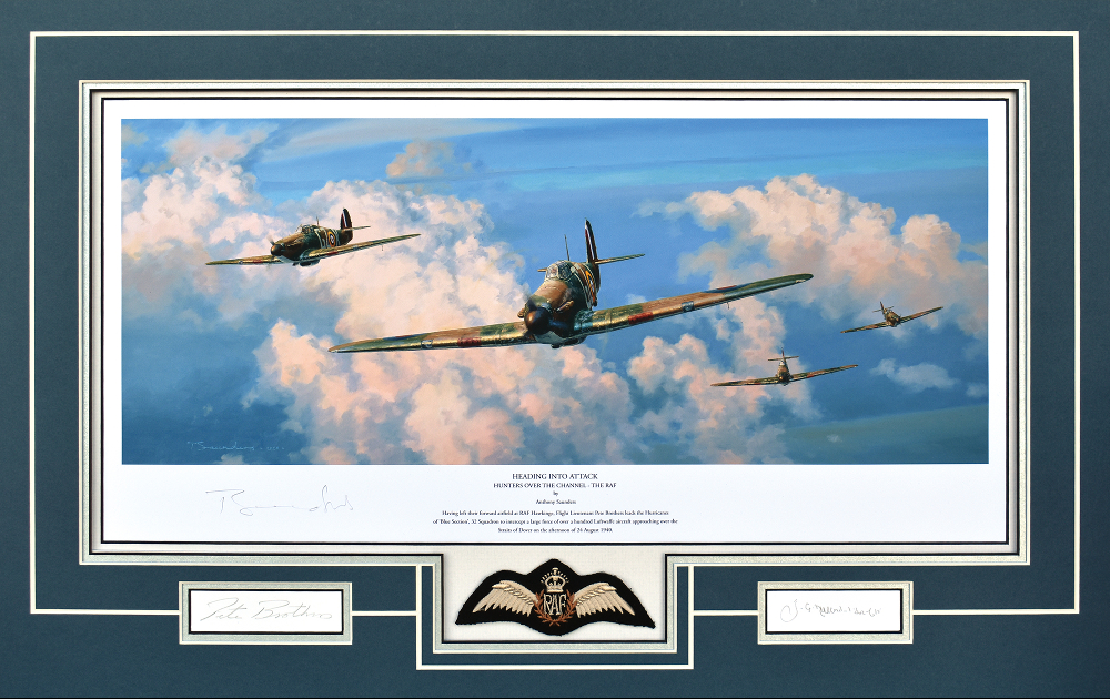 HEADING INTO ATTACK - RAF Hurricanes Battle of Britain Art Prints by ...