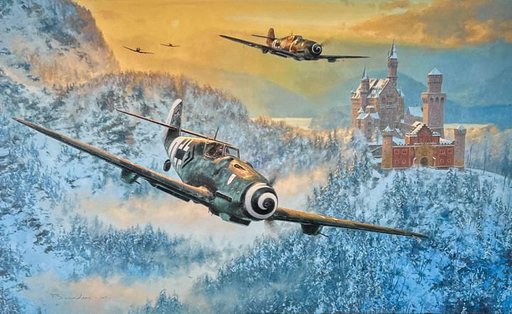 UP AMONGST EAGLES - WW2 Messerschmitt Bf-109 WW2 Art Print By Anthony ...